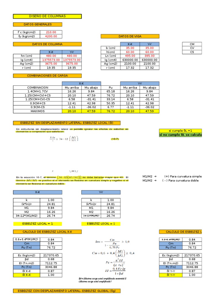 Diseño de Columnas L y T | PDF | Métodos y materiales de enseñanza ...