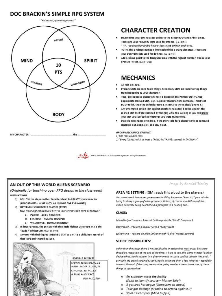 Doc's Simple RPG System v3 | PDF | Role Playing Games | Gaming
