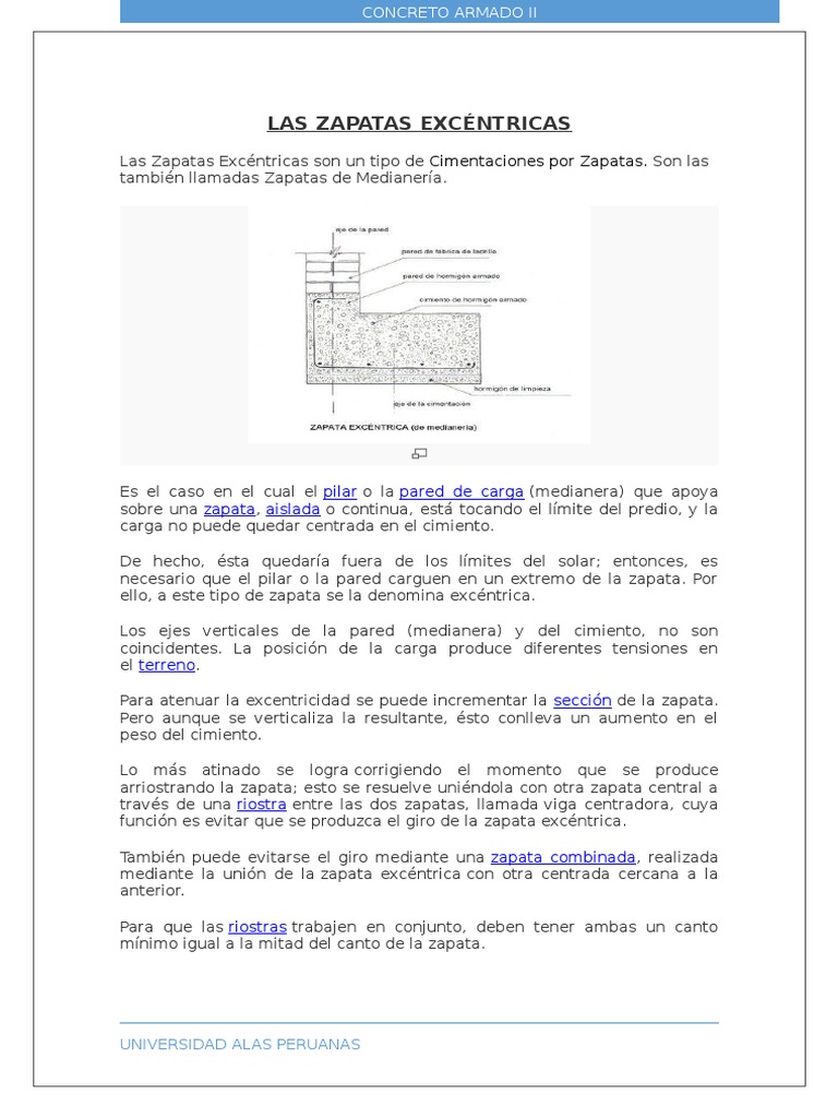 Diseño de Zapatas Excéntricas en Cimentación | PDF | Fundación ...