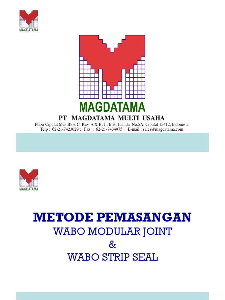 Metode Pemasangan WABO Expansion Joint | PDF