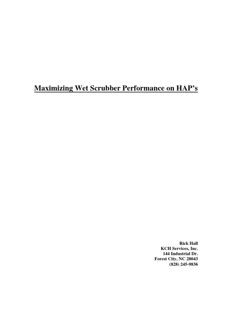 Maximizing Wet Scrubber Performance | PDF | Pump | Nozzle