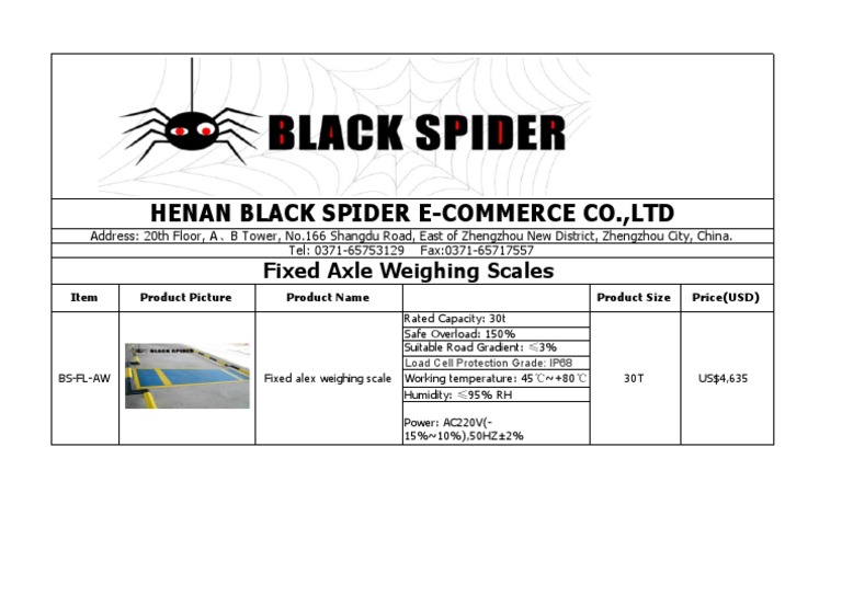 Fixed Axle Weighing Scales for Sale | PDF