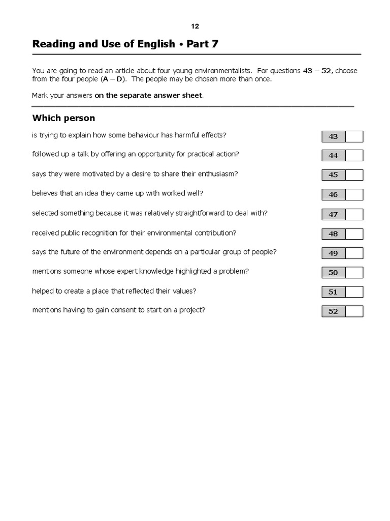 First Reading Part 3 | PDF | Environmentalism | Cognition