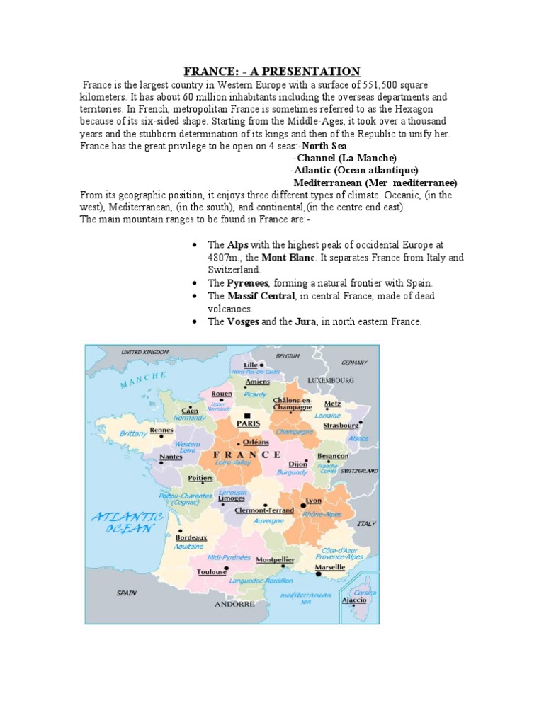 France A Short Presentation | PDF | French Colonial Empire | France