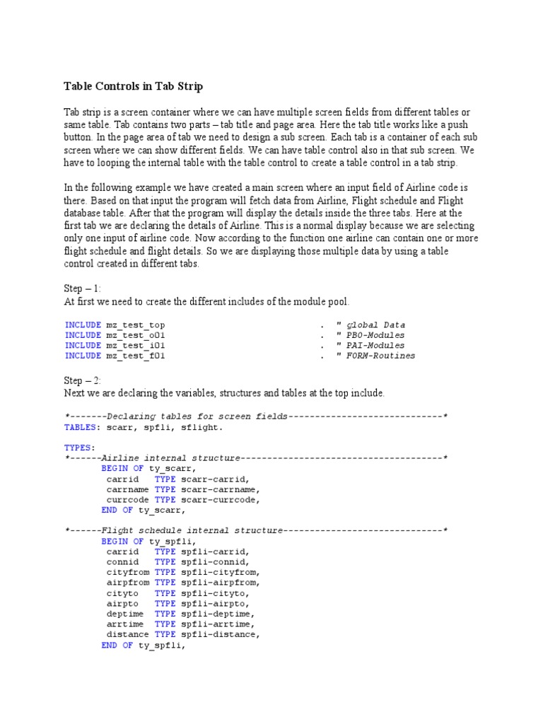 Table Controls in Tab Strip | PDF | Computer Engineering | Computer ...
