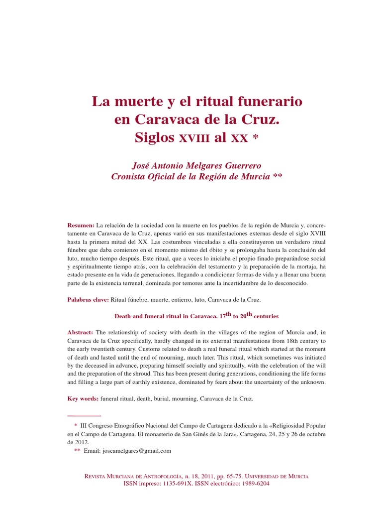 Rituales Funerarios | PDF | Cementerio | Entierro