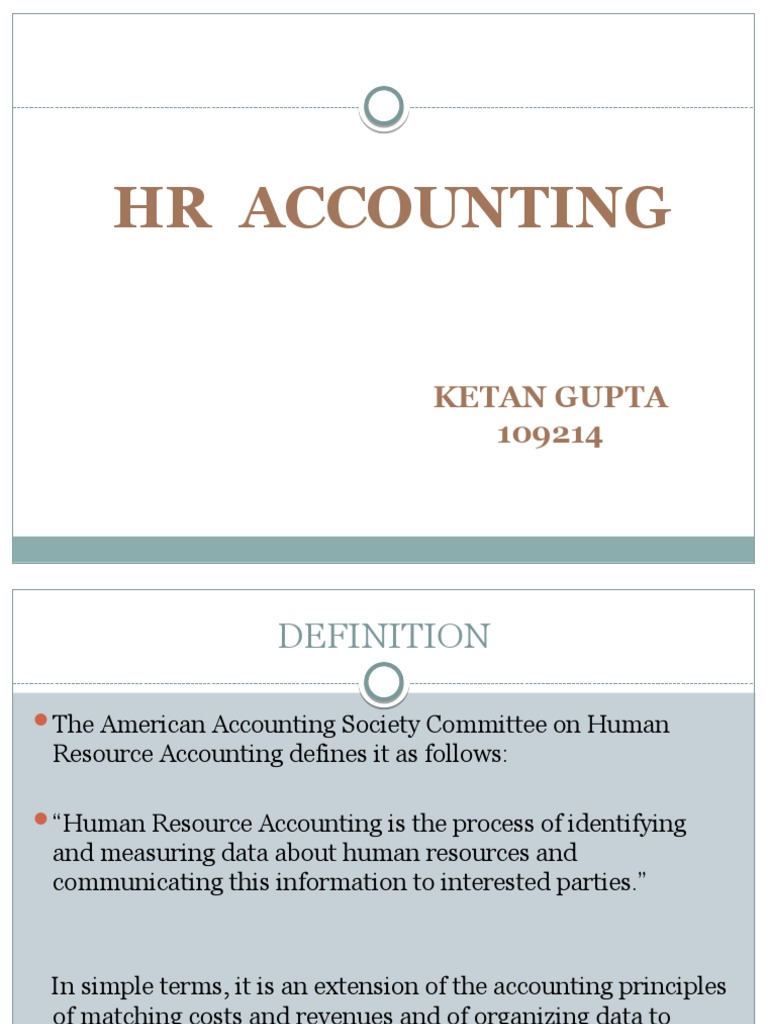 Human Resource Accounting Overview | PDF | Human Resource Management ...