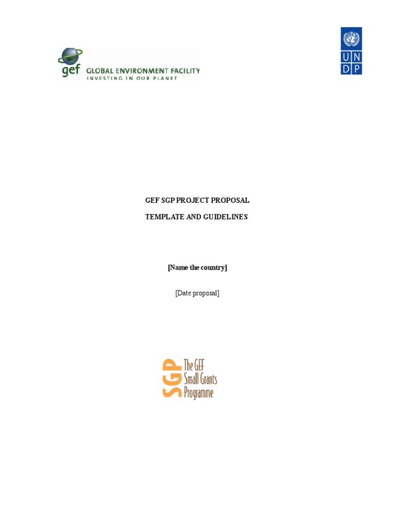 GEF SGP Project Template and Preparation Guidelines - 21 June 11 | PDF ...