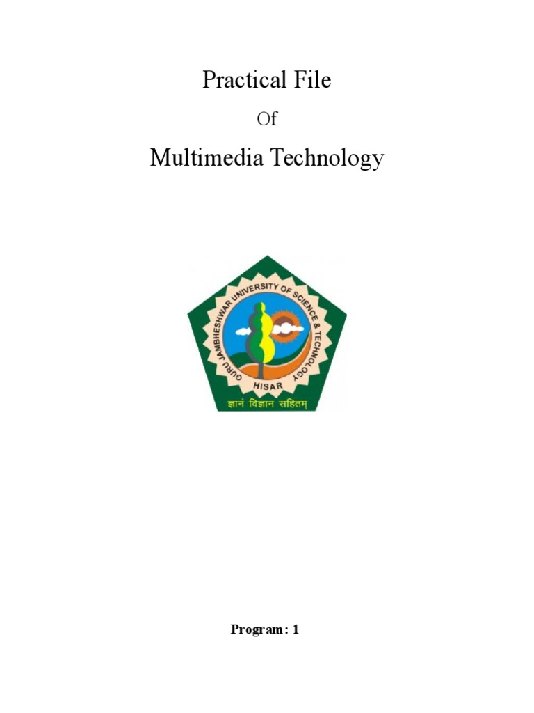 Multimedia Technology Lab Programs | PDF | Graphics | Media Technology