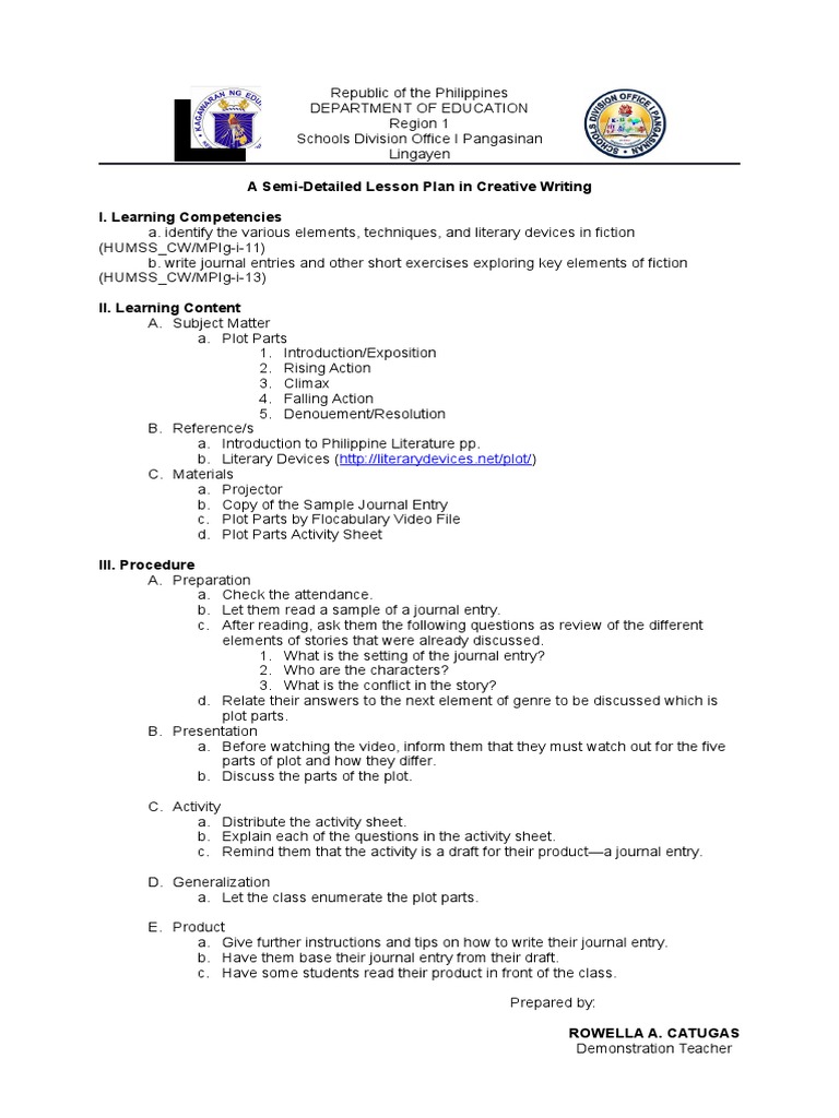 Semi Detailed Lesson Plan For Demo Teaching Shs Application | PDF ...