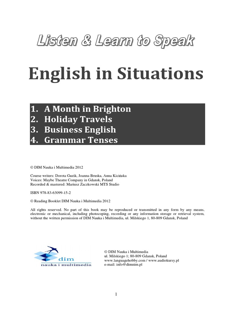 English in Situations | PDF | Parking Lot | Languages
