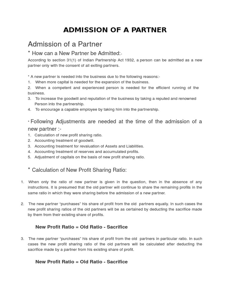 Admission of A Partner Assignment 3 | PDF | Debits And Credits ...