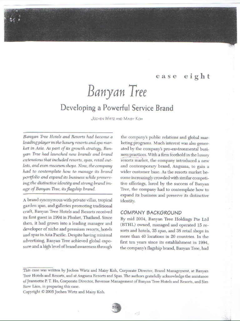 Case - Banyan Tree | PDF