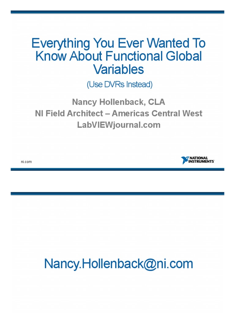 Everything You Ever Wanted To Functional Global Variables | PDF | Variable (Computer Science ...