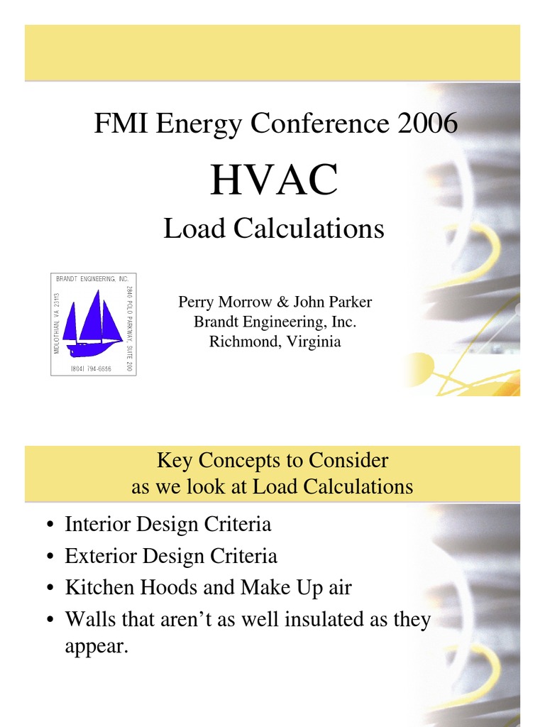 HVAC Load Calculations Guide Hvac Humidity