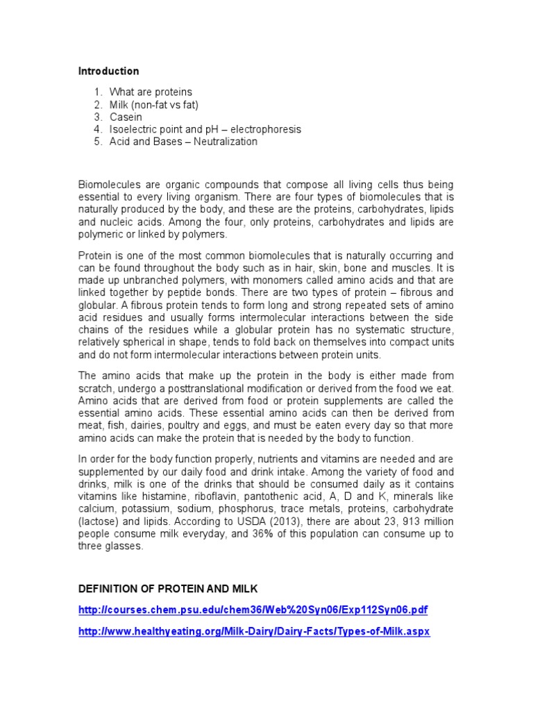 Biochemistry Formal Report | PDF | Amino Acid | Biomolecules