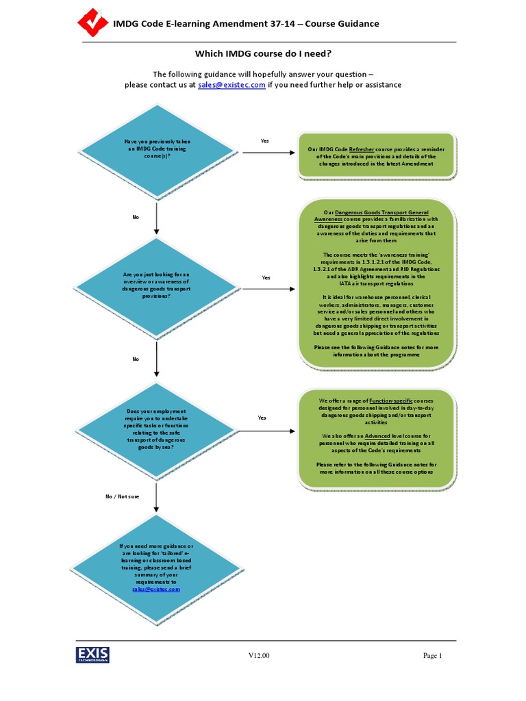 Imdg Code E-Learning Training Guidance | PDF | Dangerous Goods | Business