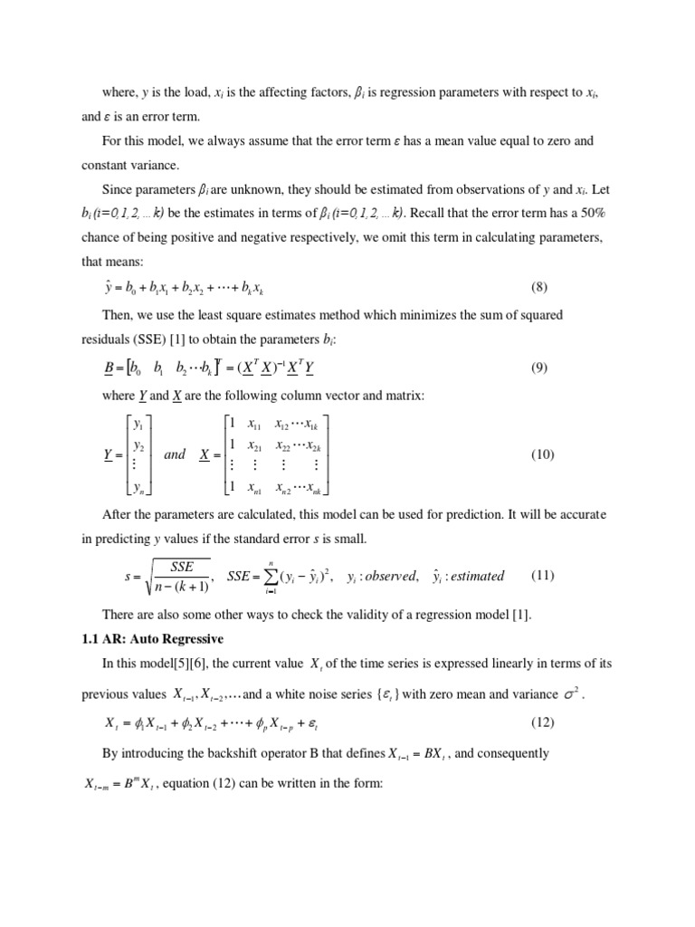 Regression Model Parameter Estimation | PDF