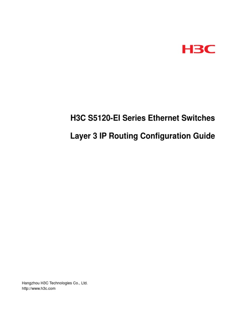 Configuracion Switch H3C | PDF | I Pv6 | Router (Computing)