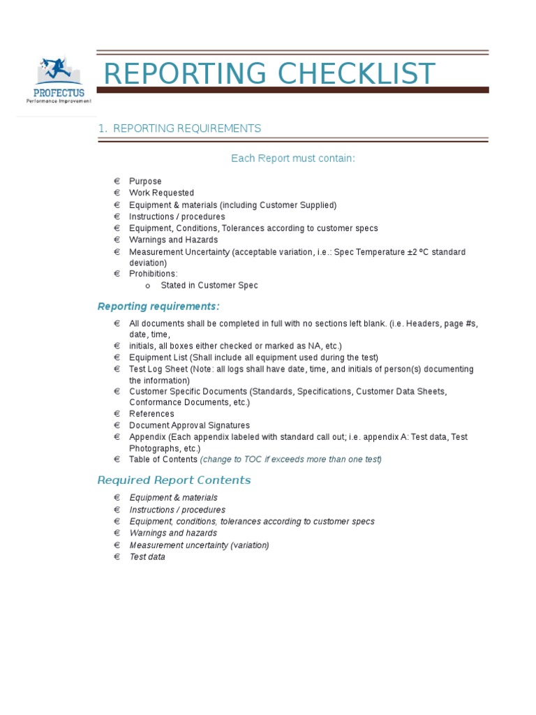 Reporting Checklist | PDF