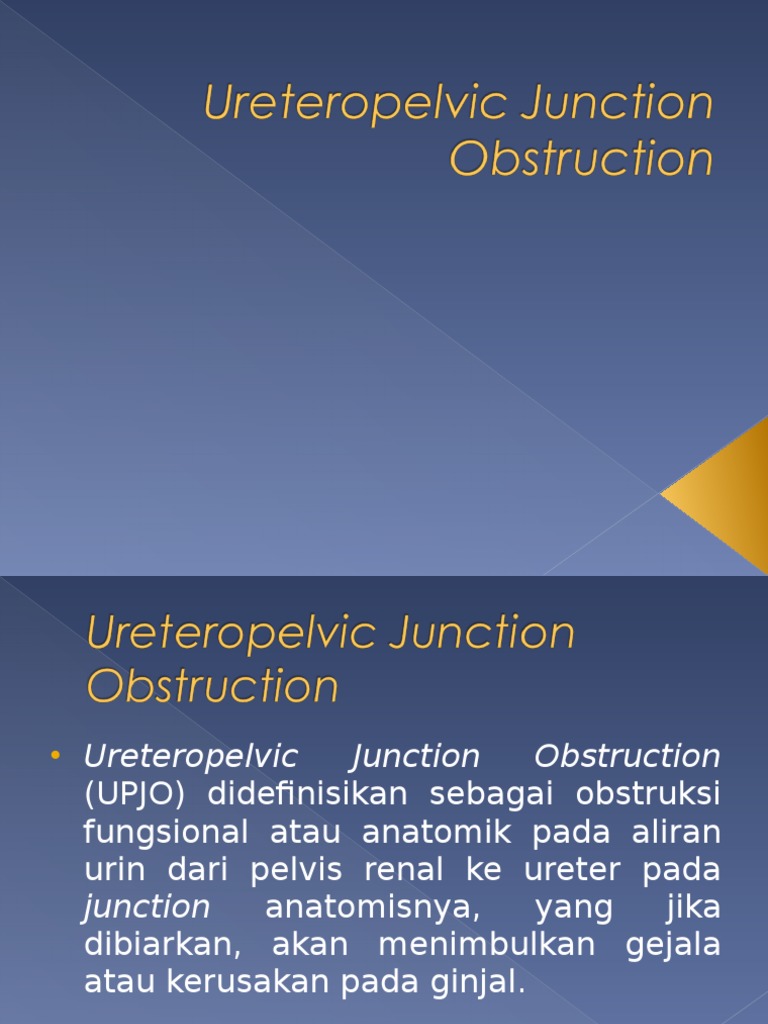 Ureteropelvic Junction Obstruction | PDF