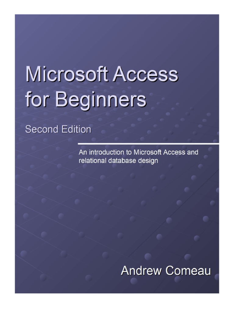 Microsoft Access For Beginners PDF | PDF | Microsoft Access | Databases
