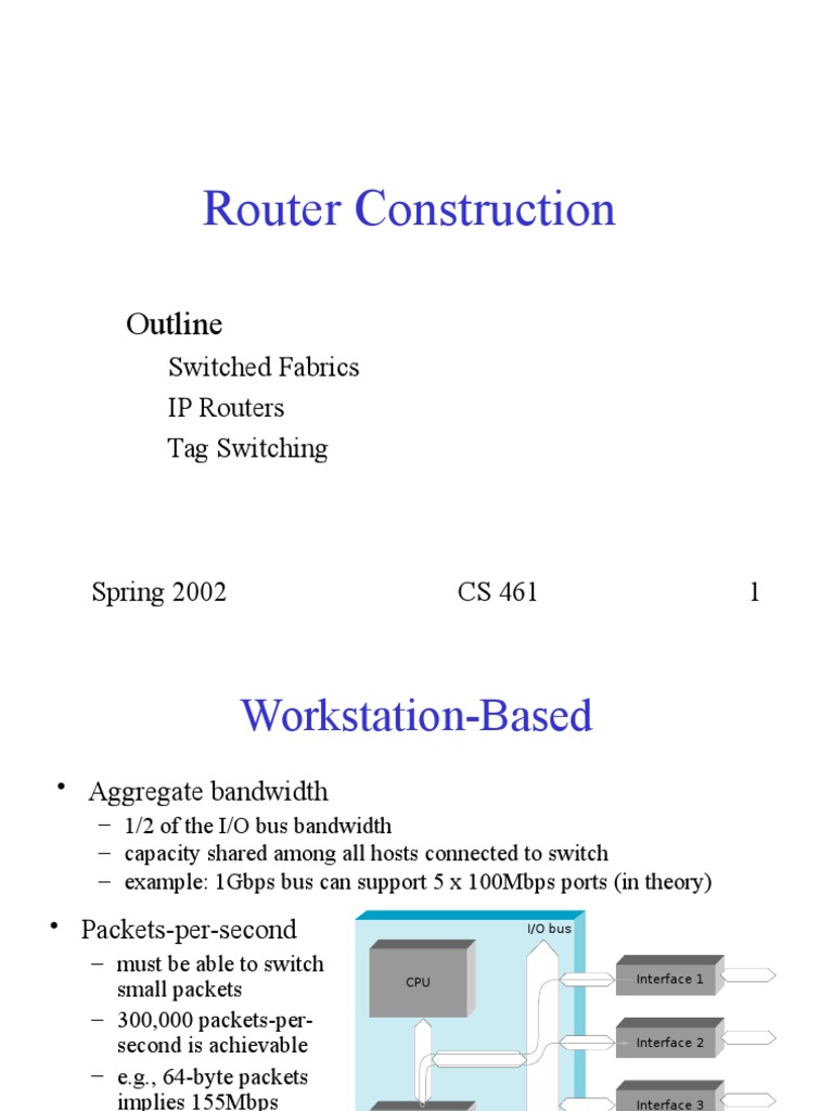 Router Construction: Outline | PDF | Asynchronous Transfer Mode | Router (Computing)