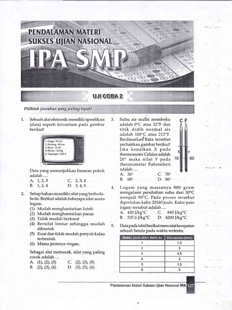 Uji Coba 2 - IPA | PDF | Metode & Bahan Ajar