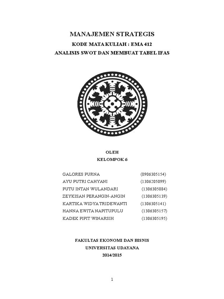 Menstra - Analisis SWOT Dan Tabel IFAS | PDF