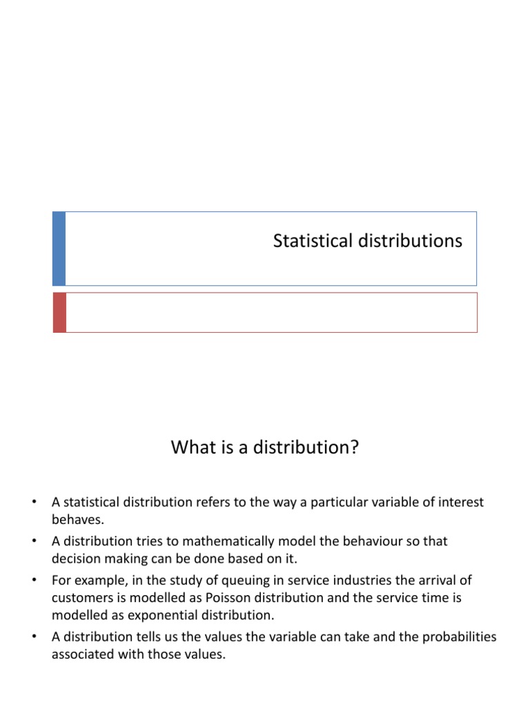 Statistical Distributions | PDF | Probability Distribution | Normal ...