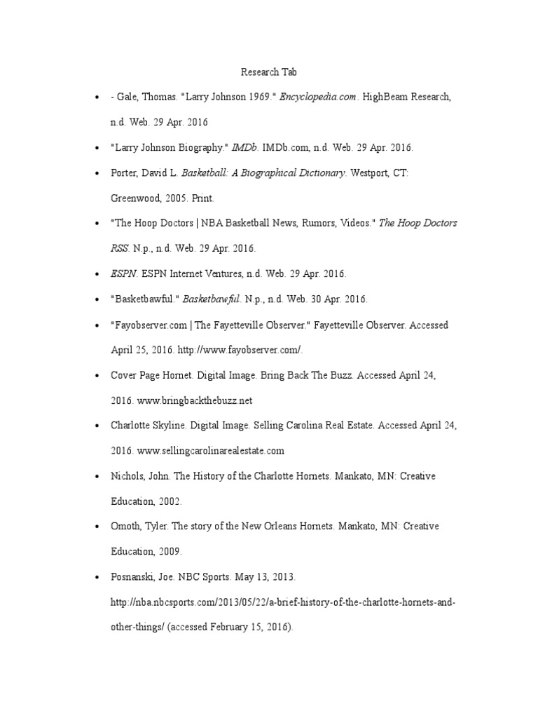 Research Tab | PDF | History