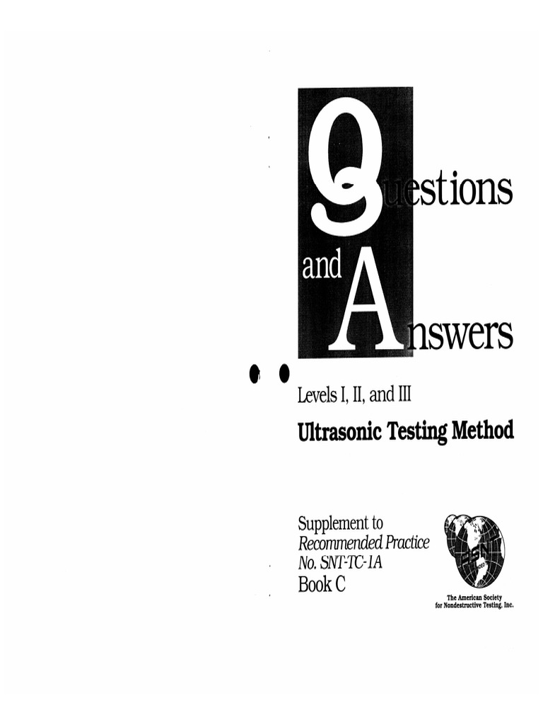 ASNT UT Levels I II III Questions Answers PDF | PDF