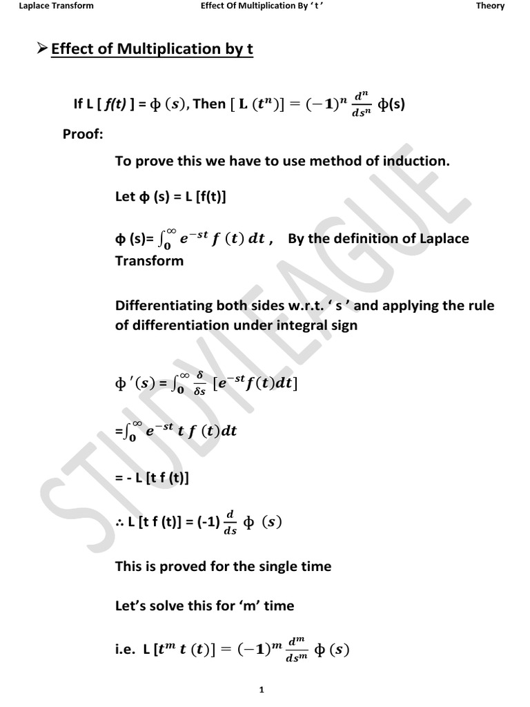 Effect of Multiplication by T THEORY | PDF