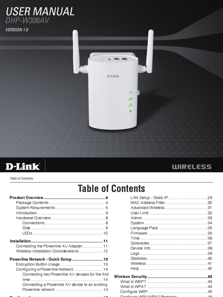 Dlink DHP W306av Manual PDF | PDF