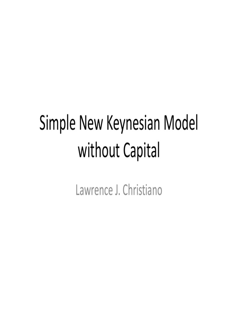Simple New Keynesian Model Overview | PDF | Taylor Rule | Profit ...