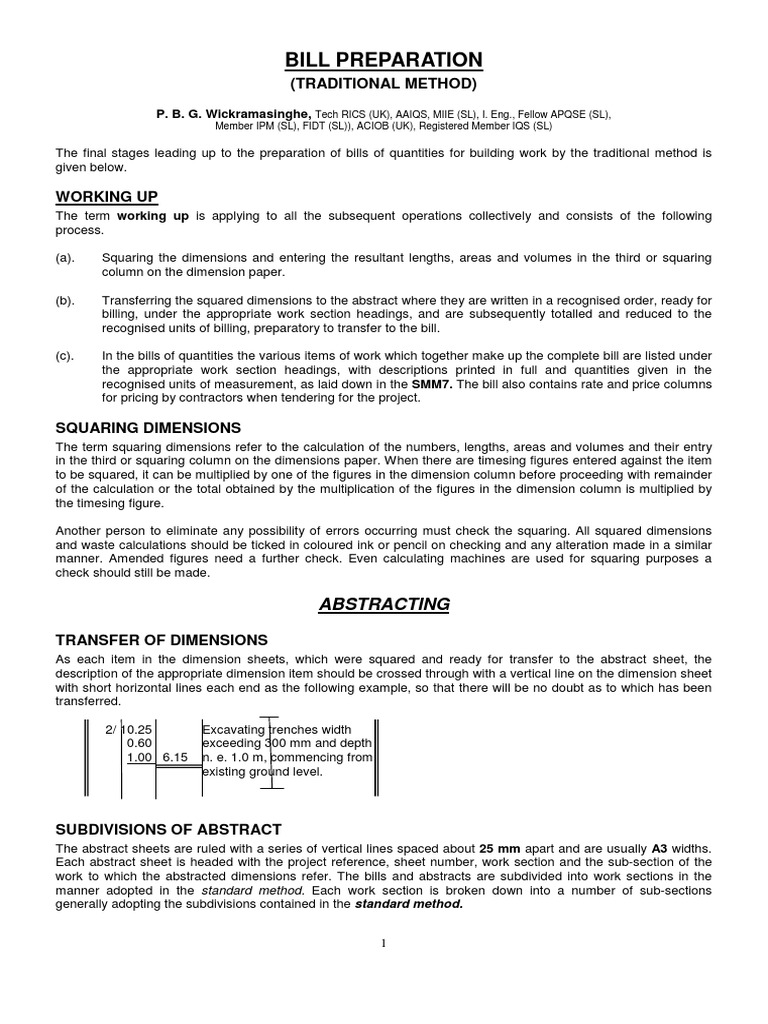 Bill Preparation PDF | PDF