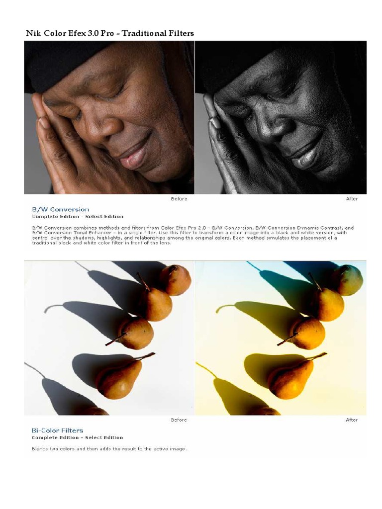 Nik Color Efex 3.0 Pro Filters Guide | PDF