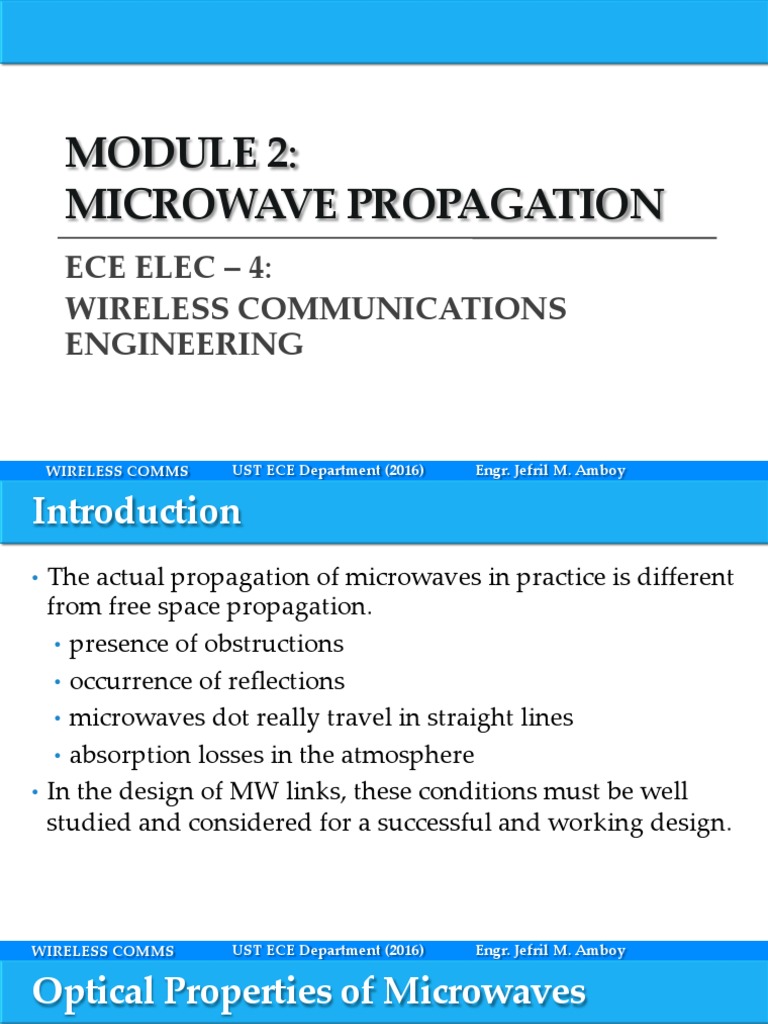 Wireless Module - Microwave Propagation | PDF | Atmosphere Of Earth ...