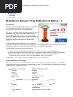 Tray Column Design | PDF | Distillation | Foam