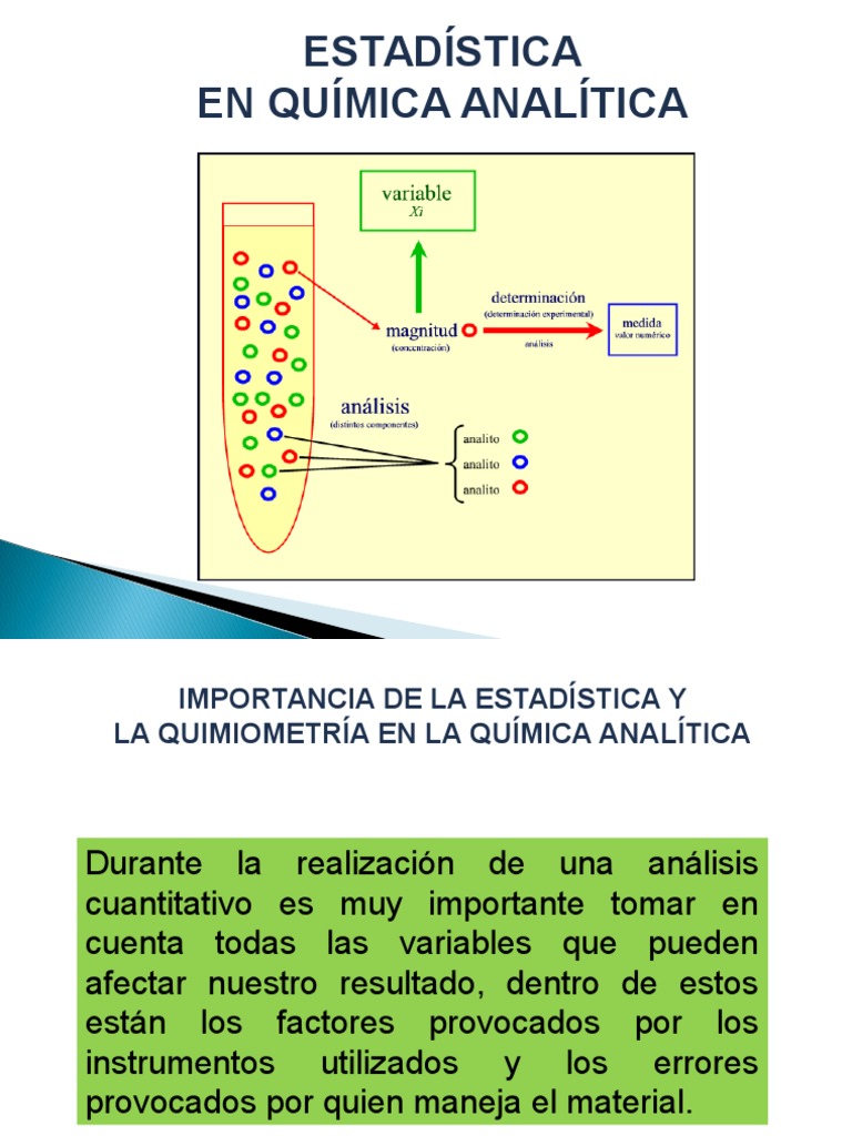 Estadística En Química Analítica Pdf Dispersión Estadística