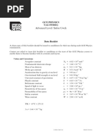 WJEC A Level Physics Data Booklet | PDF | Metrology | Quantity