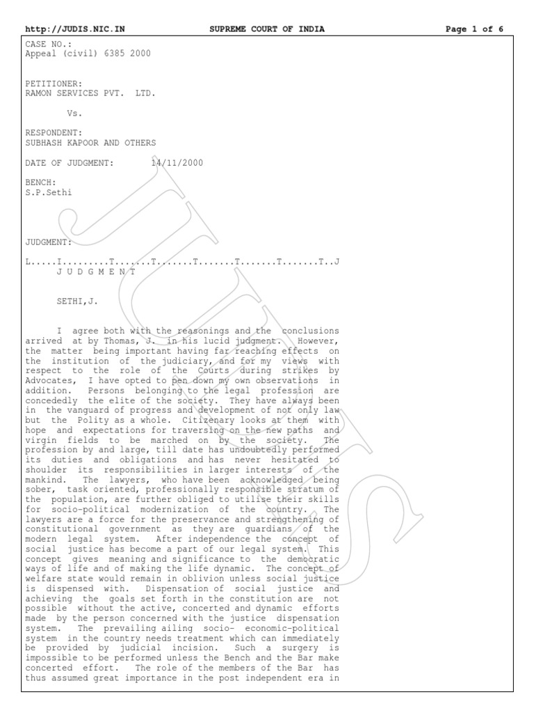 Duties Of Advocate Towards Court 2000 Sc Pdf Advocate Lawyer