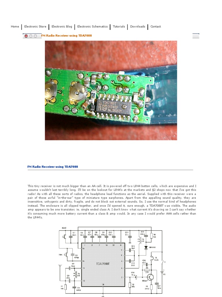 FM Radio Receiver Using TDA7088, 58% OFF | brunofuga.adv.br