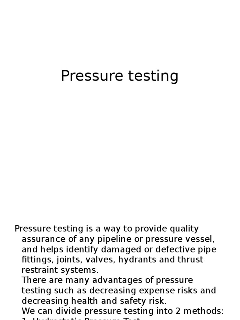 Pressure Testing | PDF | Leak | Chemical Engineering