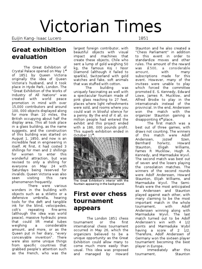 Final Victorean Newspaper | PDF | Chess | Games & Activities