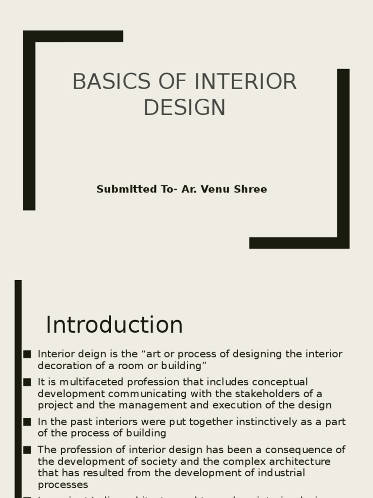 Basics of Interior Design | PDF | Shape | Color