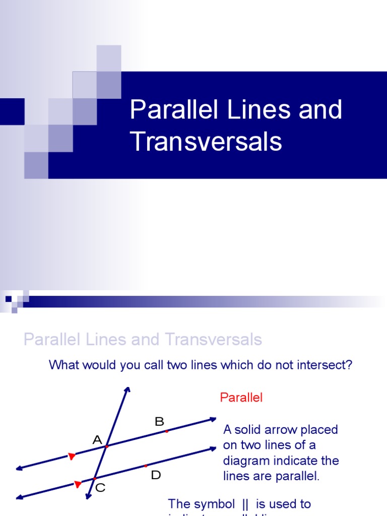Ch 3-1 Parallel Lines and Transversals | Elementary Geometry | Geometry