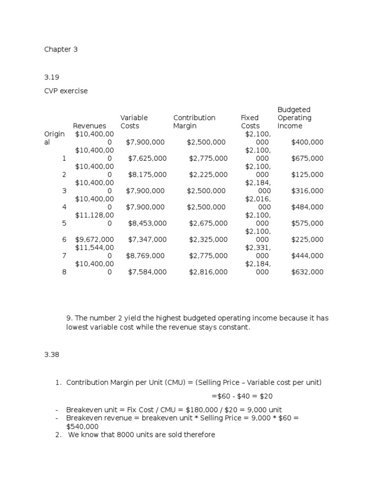 Chapter 3 Solution Cost Accounting | PDF | Microeconomics | Business ...
