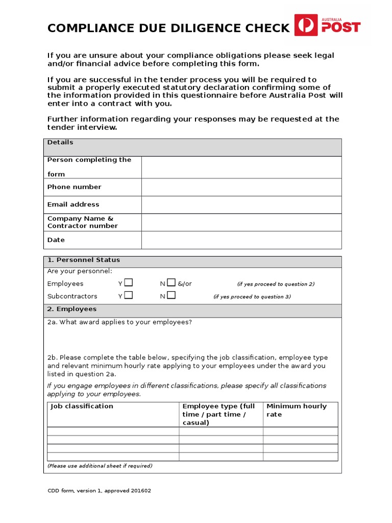 Compliance DD Check - Final | PDF | Due Diligence | Travel Visa