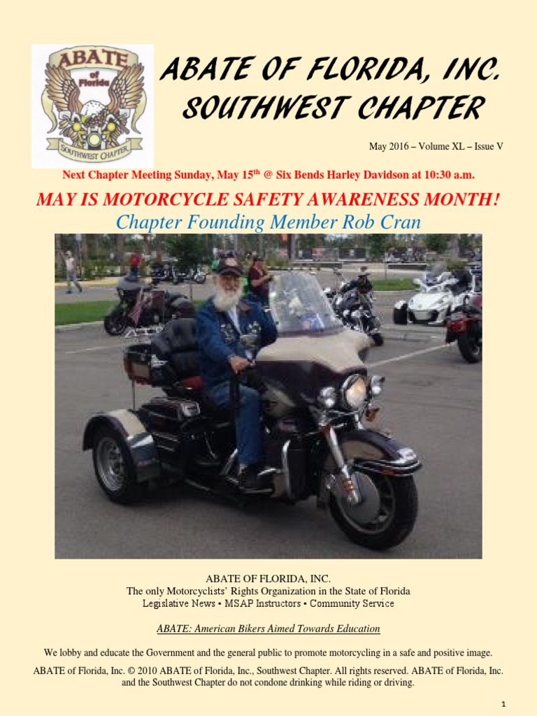 Southwest Chapter of ABATE of Florida May 2016 | PDF | National Rifle ...